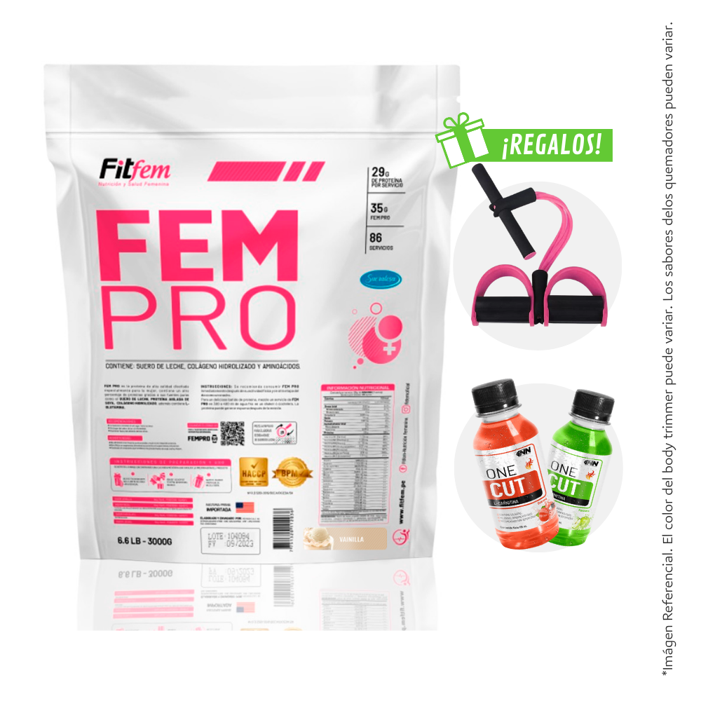 Proteína FemPro FitFem 3kg + Regalos a s/179.9 ENVIO GRATIS – MarketfitPe